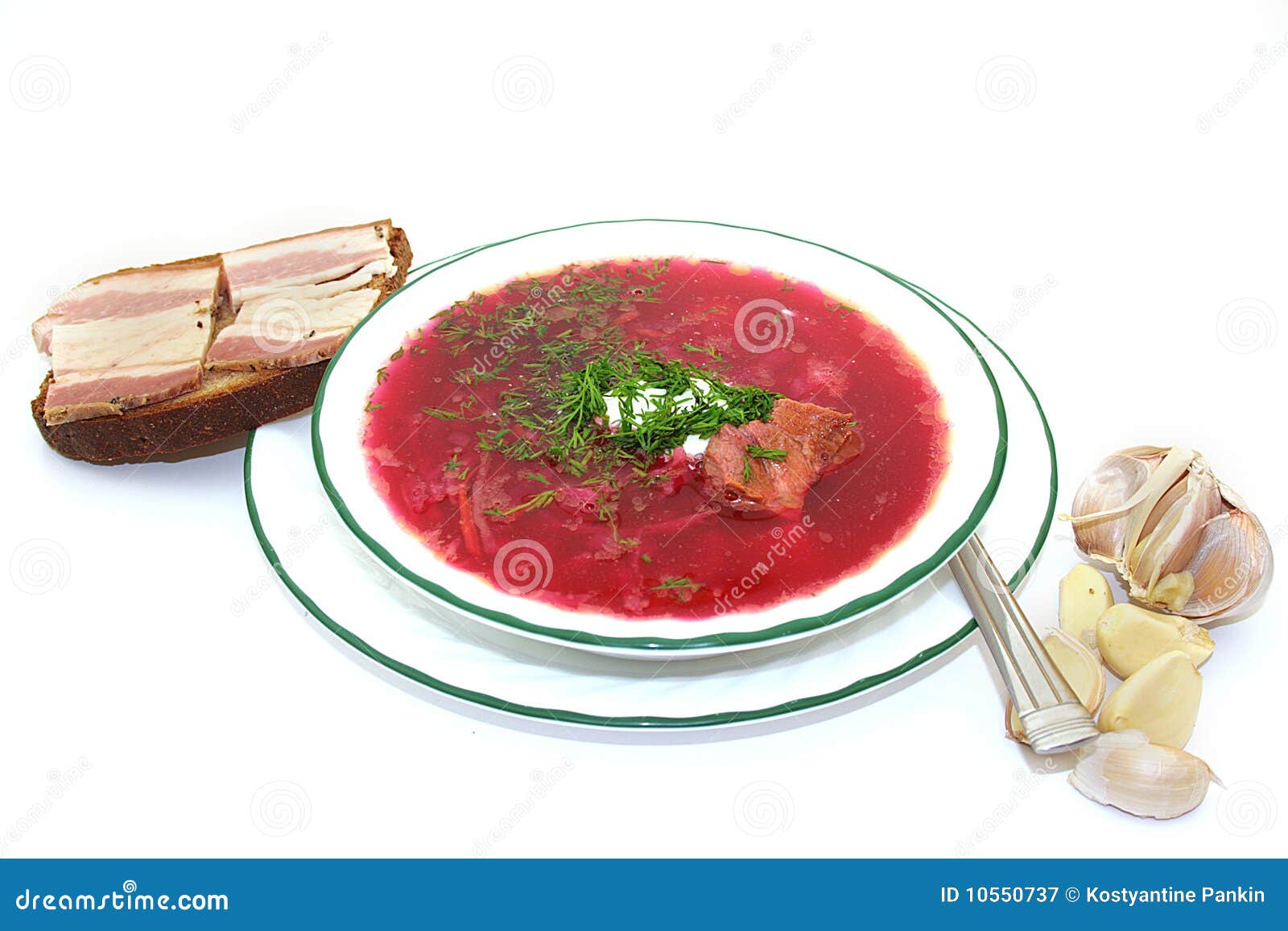 Red borsch stock image. Image of food, cream, redbeet - 10550737
