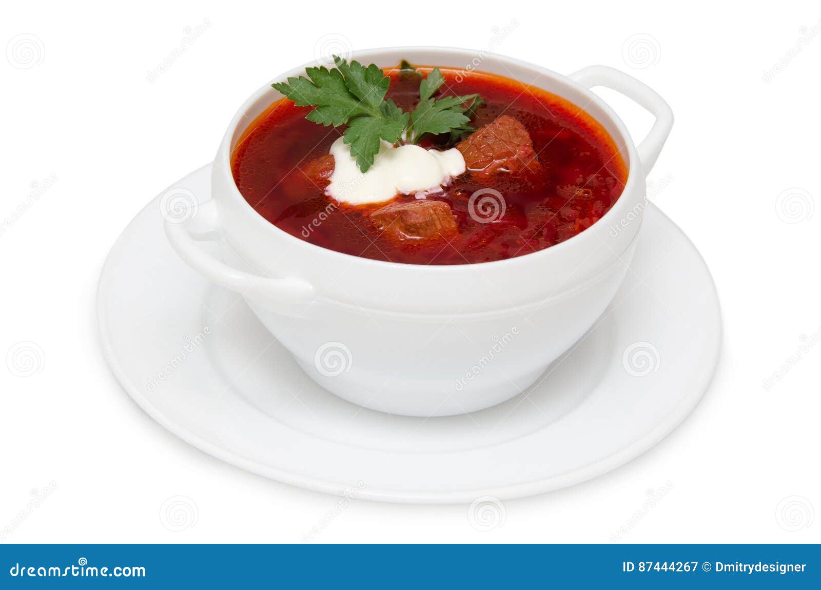 Red Borsch in Bundle Jars Isolated Over White Stock Image - Image of ...