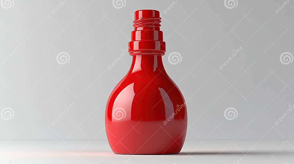 Red Bottle Design, Studio Shot, White Background, Packaging Mockup ...