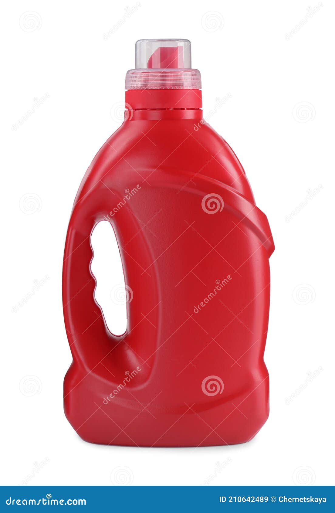 Red Bottle of Detergent Isolated on White Stock Image - Image of ...