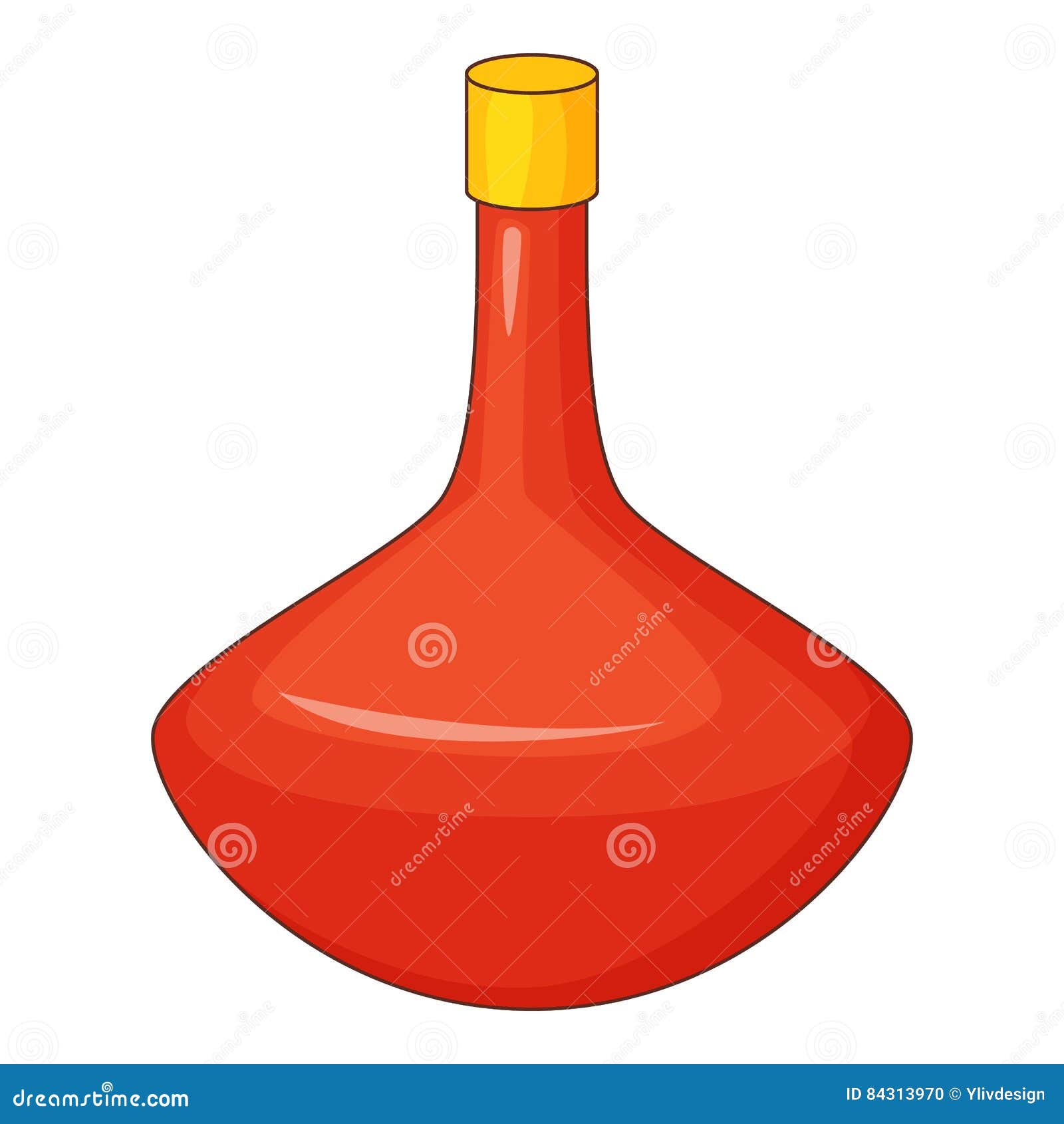 Red Bottle Icon, Cartoon Style Stock Vector - Illustration of lifestyle ...