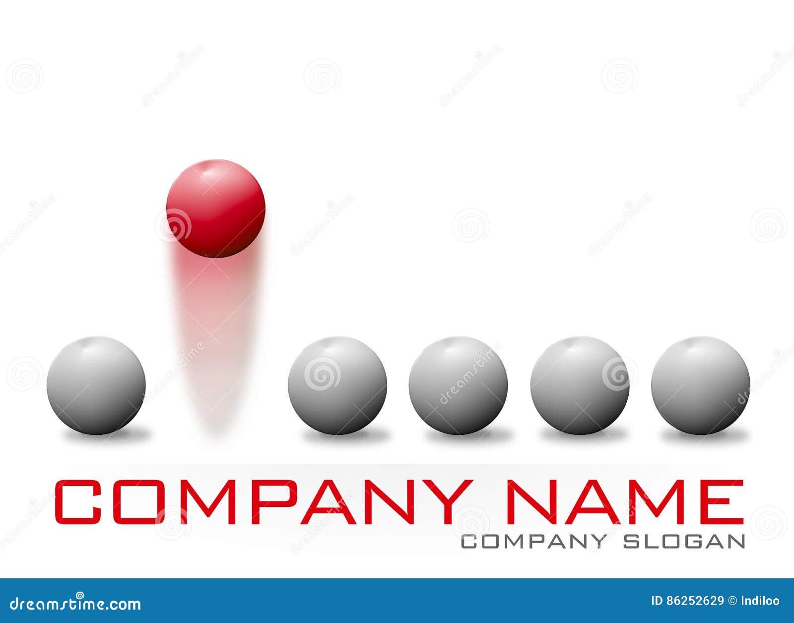 Red Bouncing Ball Company Logo Stock Illustration - Illustration of ...