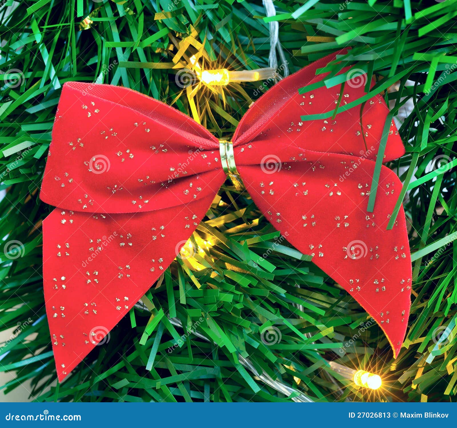 Red bow stock image. Image of green, tree, ribbon, decoration - 27026813