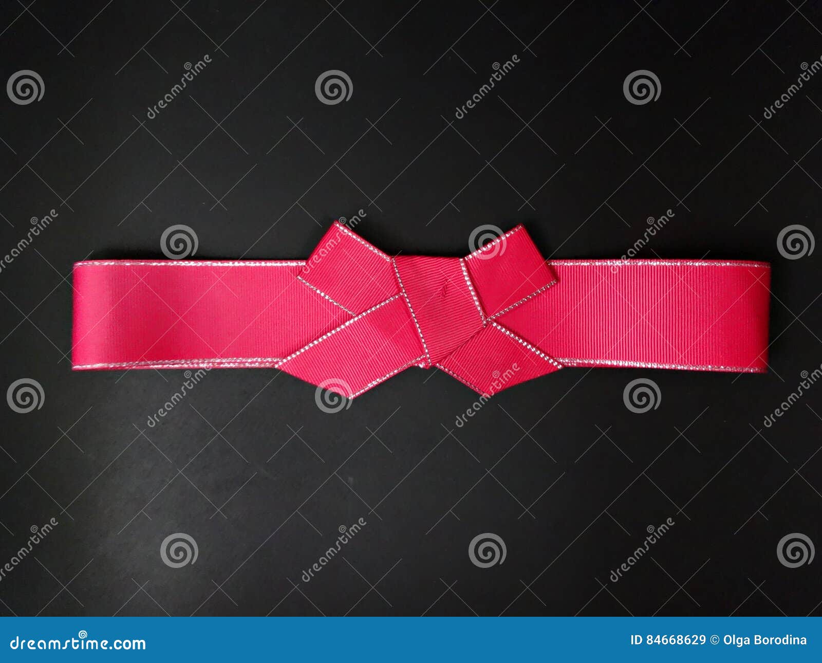 Red Bow on Black Background Stock Image - Image of gift, design: 84668629