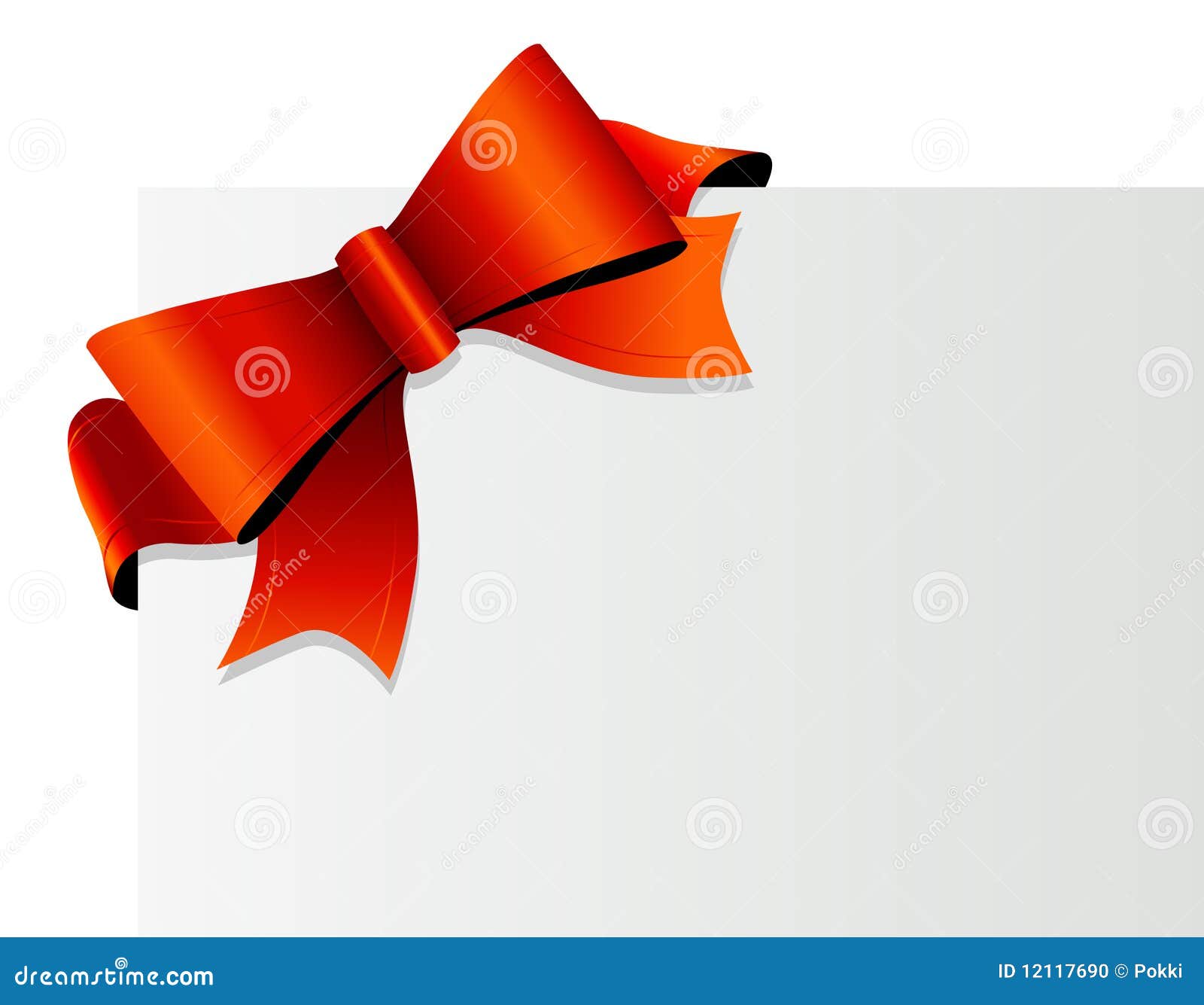 Red Bow on the Corner. Vector Stock Vector - Illustration of painting ...