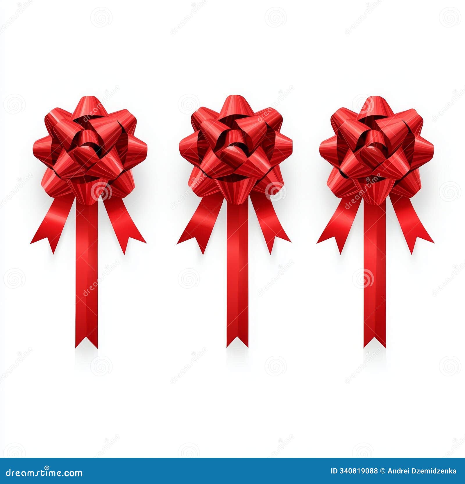 The Red Bow is Embellished with Diagonal Ribbon on the Corner for a ...