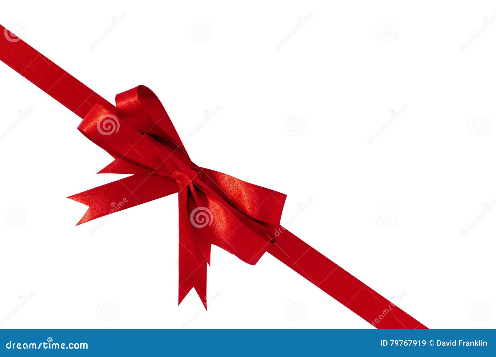 Red Bow Gift Ribbon Corner Diagonal Stock Image - Image of border ...