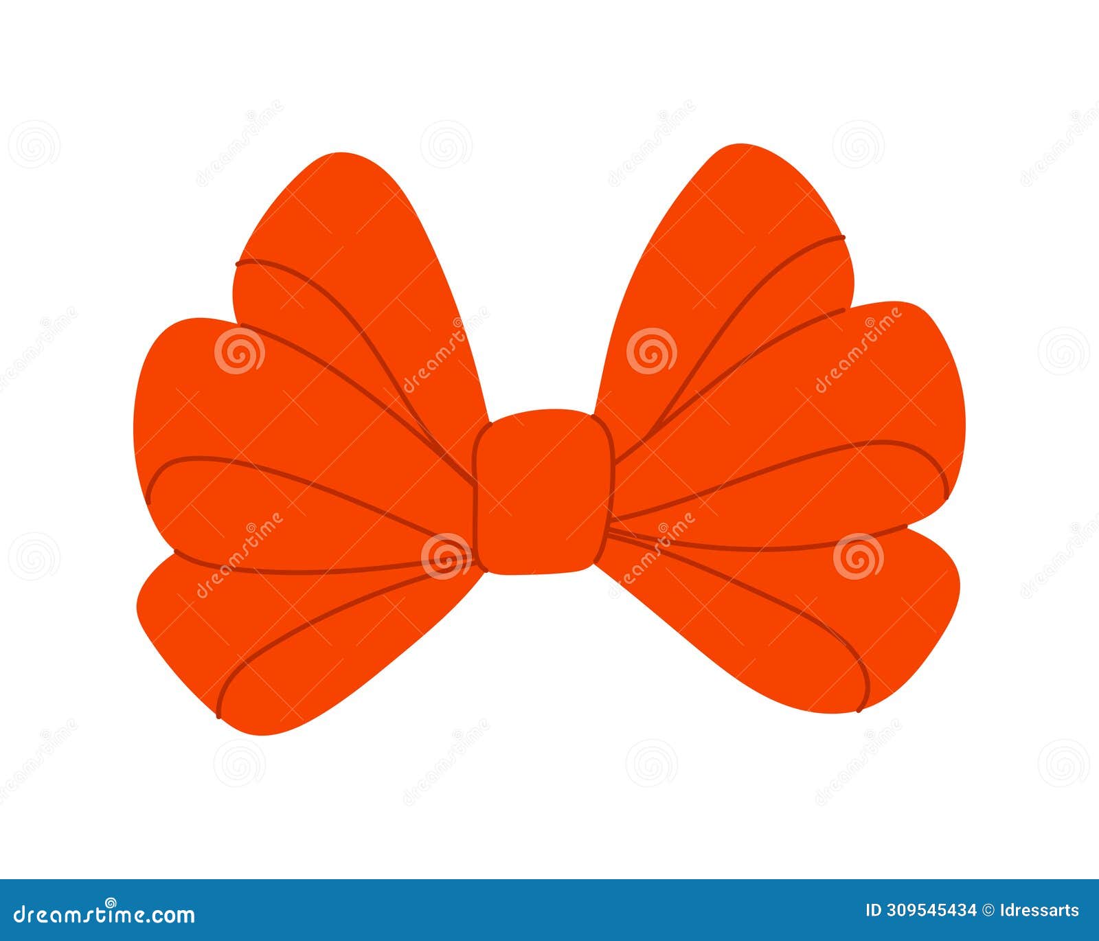 Red Bow Hand Drawn Illustration. Stock Vector - Illustration of ...