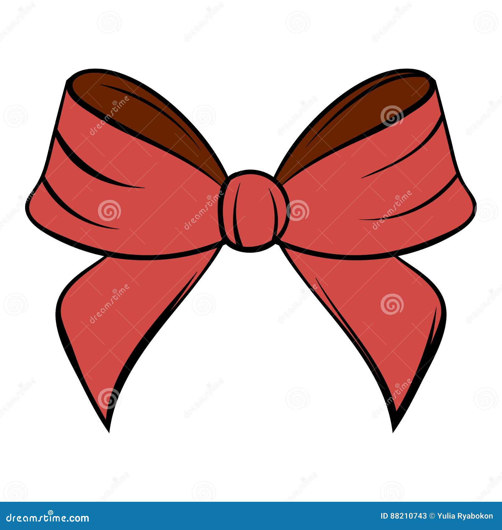 Red bow icon cartoon stock vector. Illustration of color - 88210743
