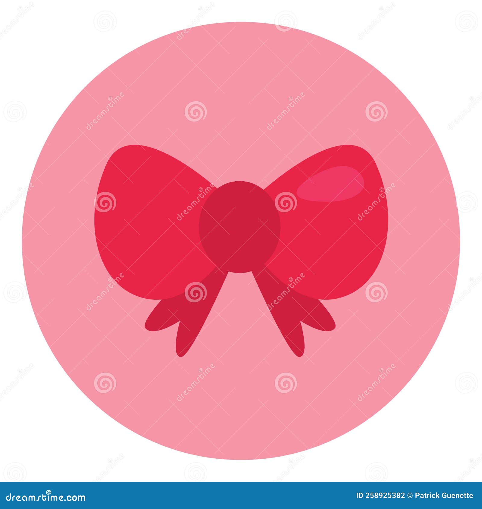 Red bow, icon stock vector. Illustration of holiday - 258925382