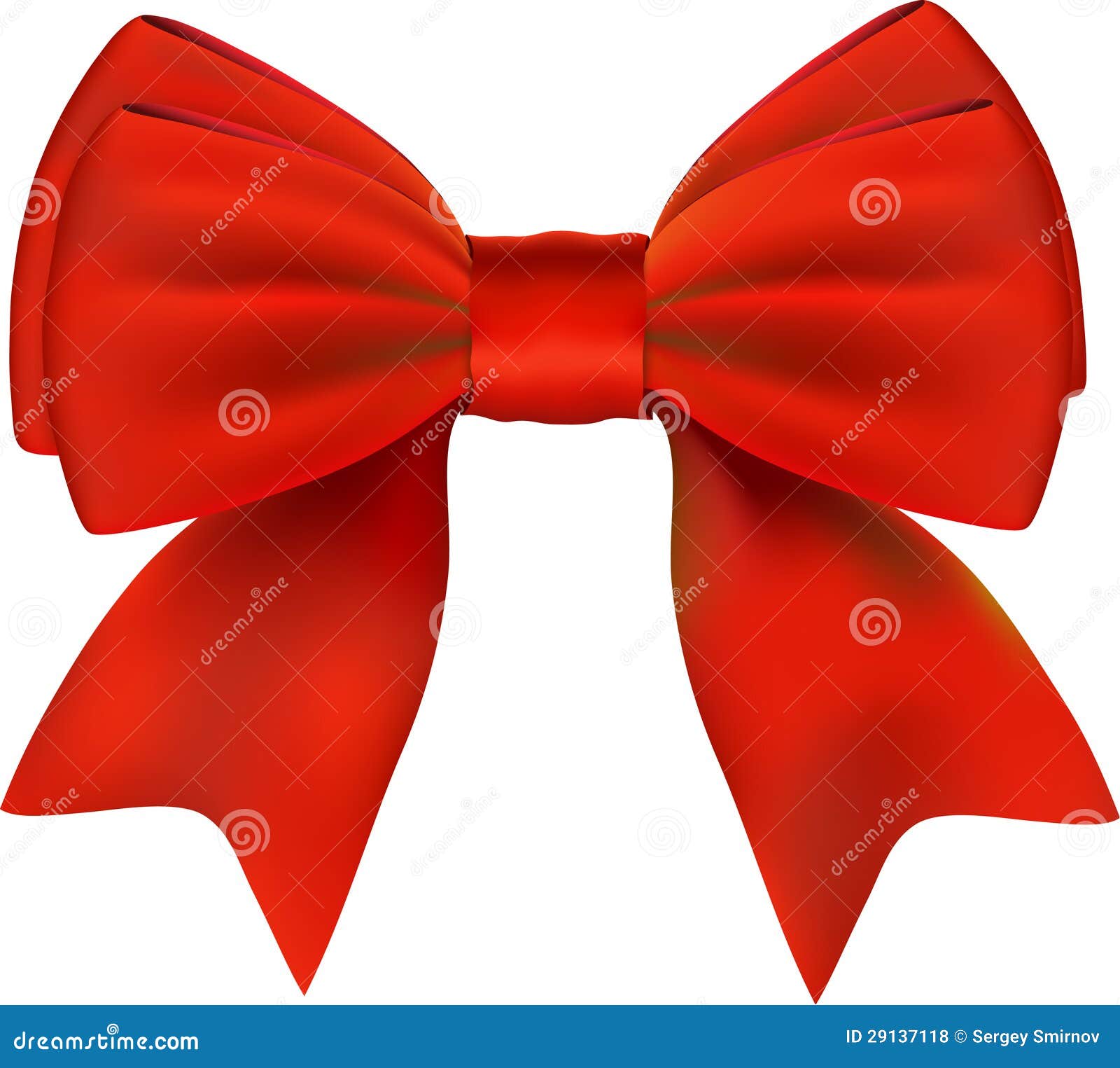 Red Bow. Isolated on White stock vector. Illustration of holiday - 29137118