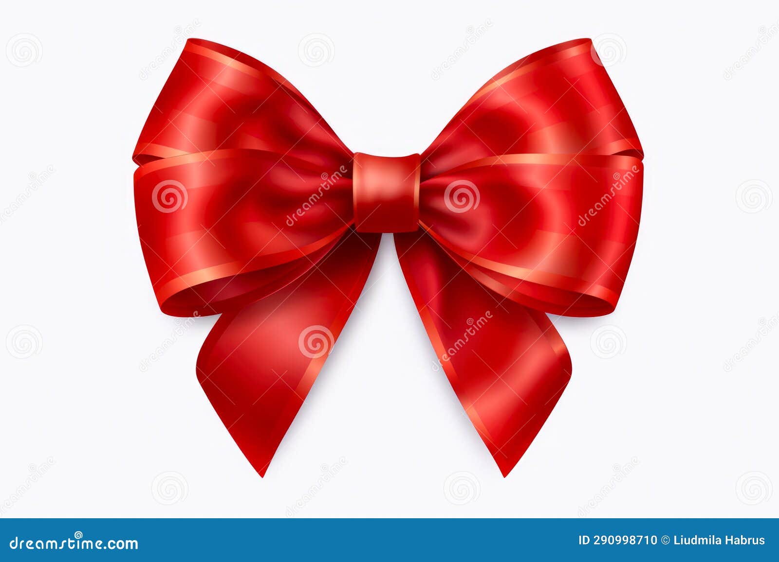 Red Bow Isolated on White Background. Stock Photo - Image of knot ...