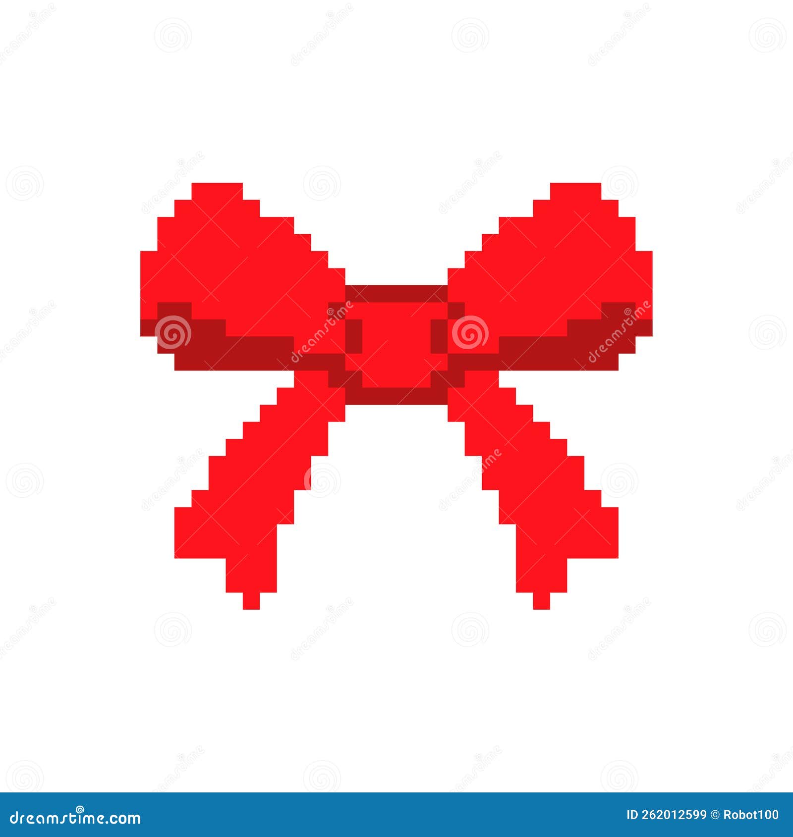 Red Bow Pixel Art. 8 Bit Bow for Decoration Stock Vector - Illustration ...