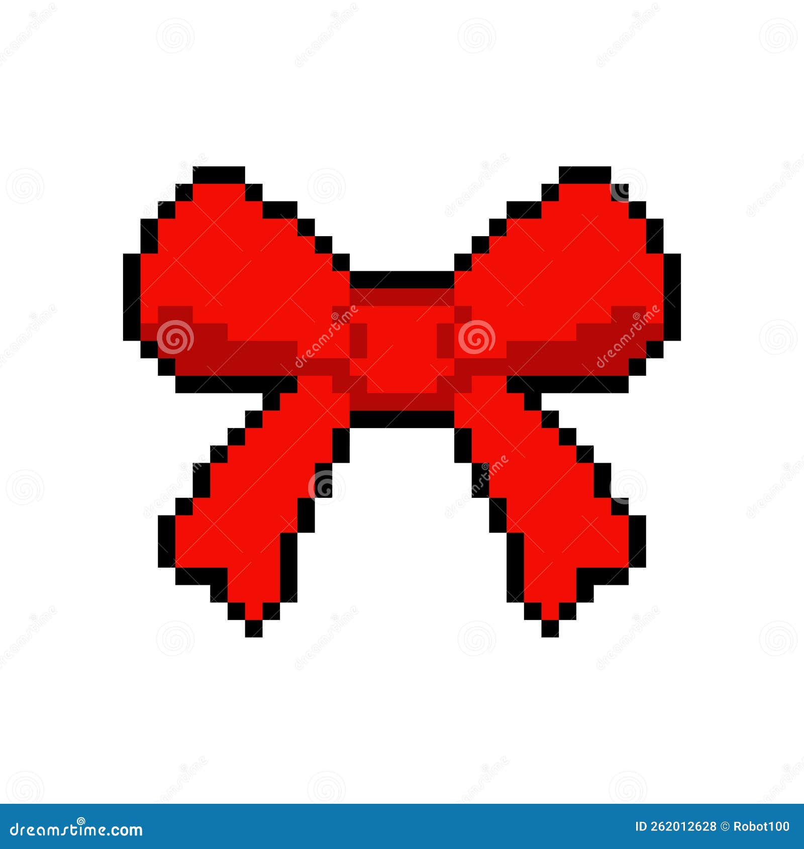 Red Bow Pixel Art. 8 Bit Bow for Decoration Stock Vector - Illustration ...