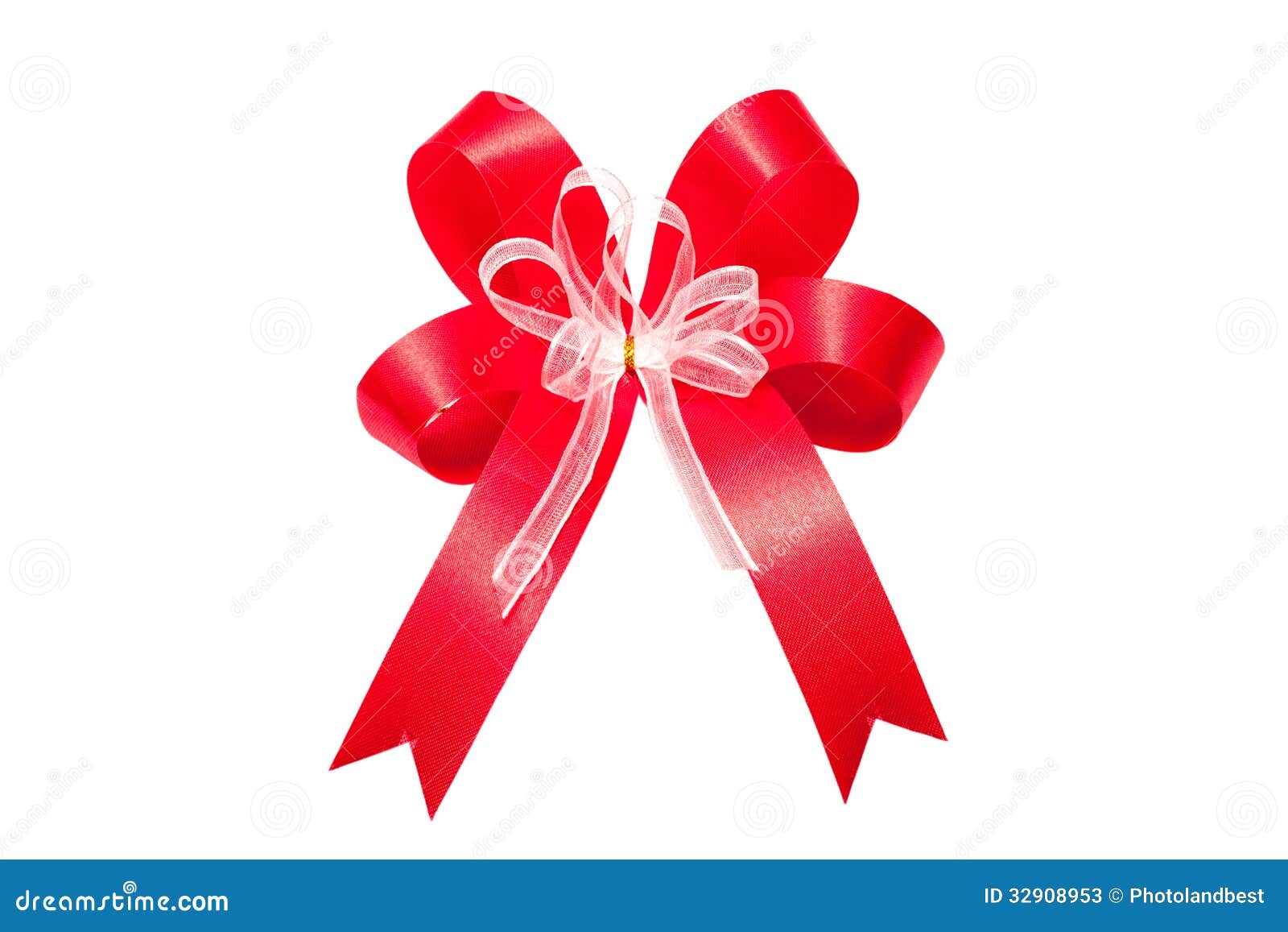 Red bow ribbon stock image. Image of gift, ribbon, decorative - 32908953