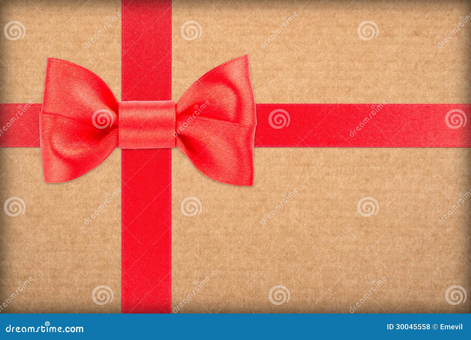 Wrapped Vintage Gift with Red Bow Stock Photo - Image of life, satin ...