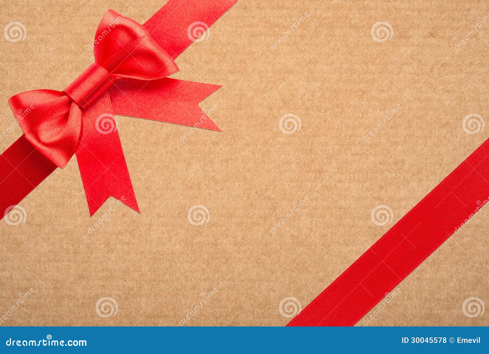 Wrapped Vintage Gift with Red Bow Stock Photo - Image of ideas, package ...