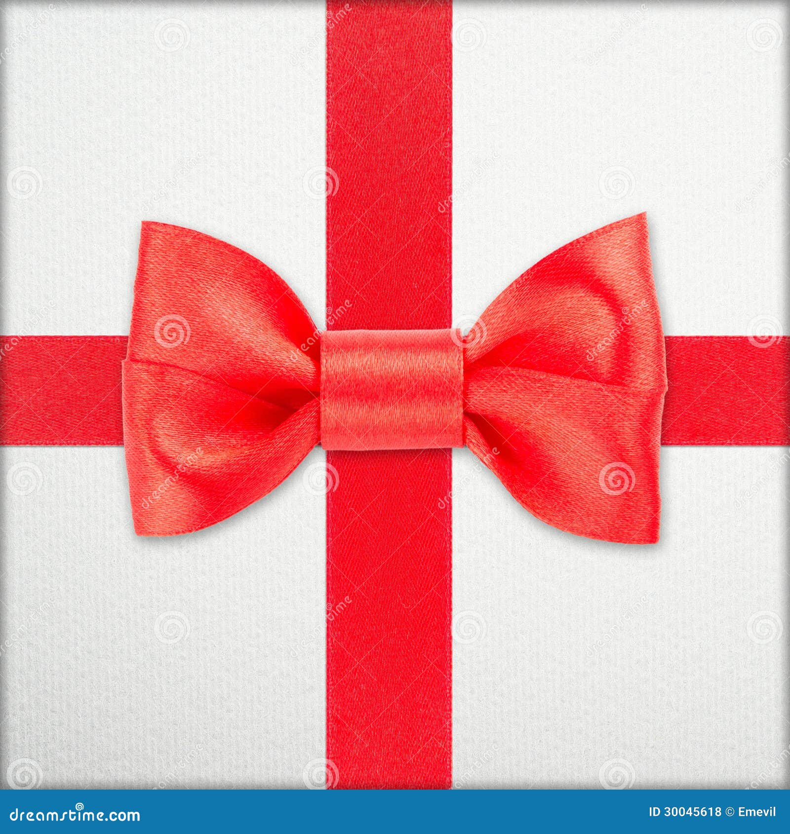 Wrapped Vintage Gift with Red Bow Stock Photo - Image of clip, shiny ...
