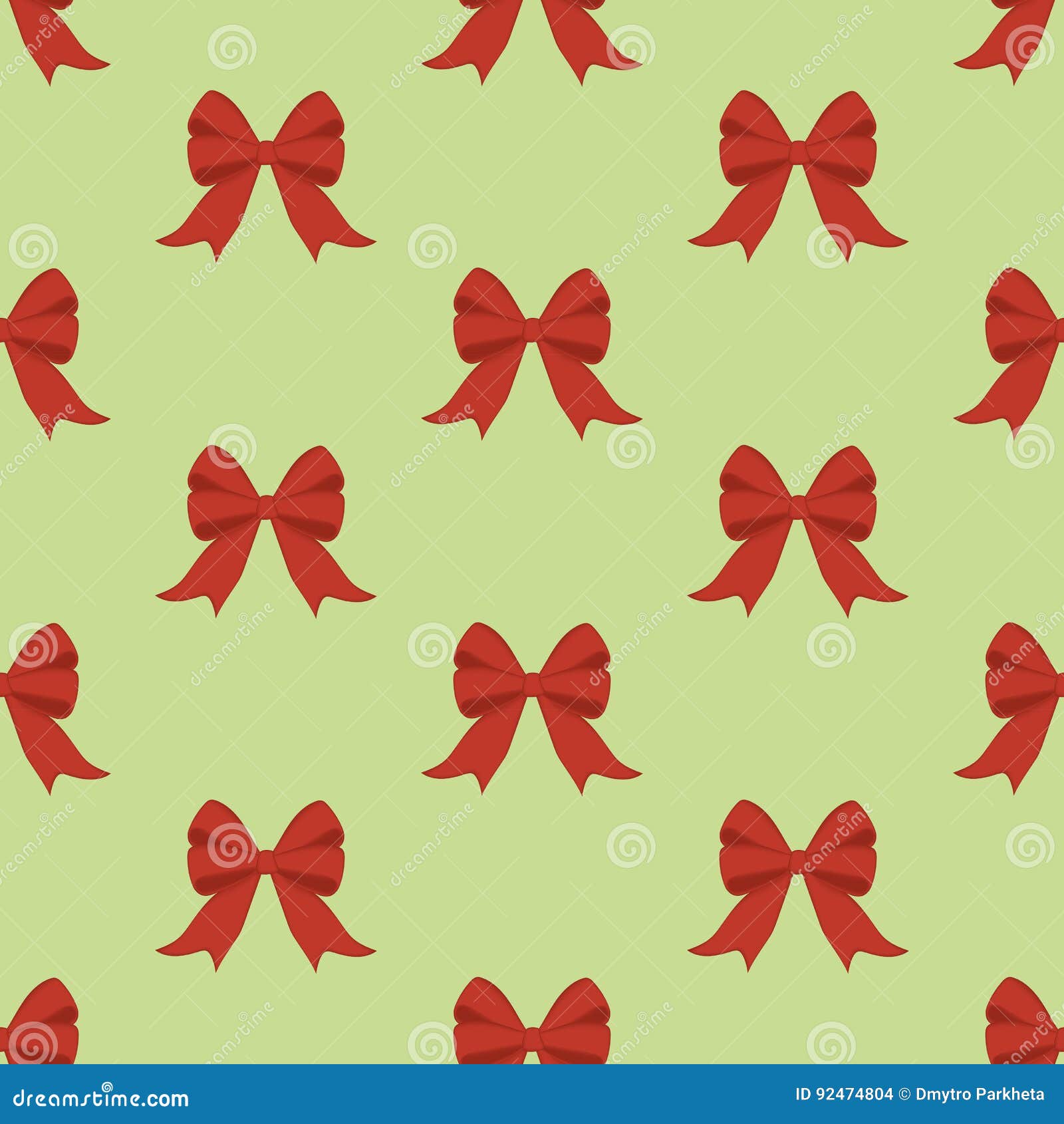 Red bow seamless pattern stock vector. Illustration of vector - 92474804