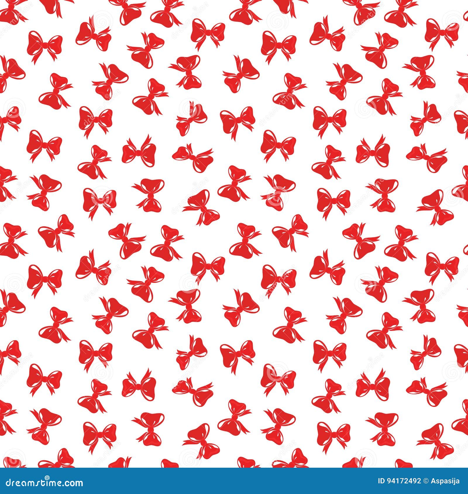 Red Bow Vector Seamless Pattern Prefall 17 Trend Stock Vector ...