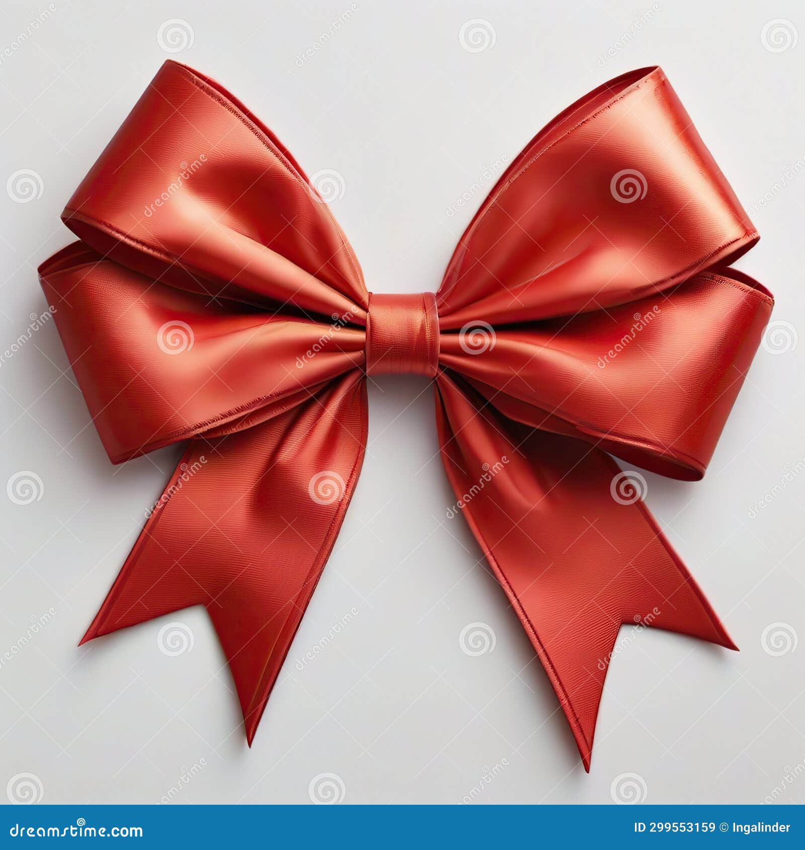 Red Bow on a White Background. Stock Illustration - Illustration of ...