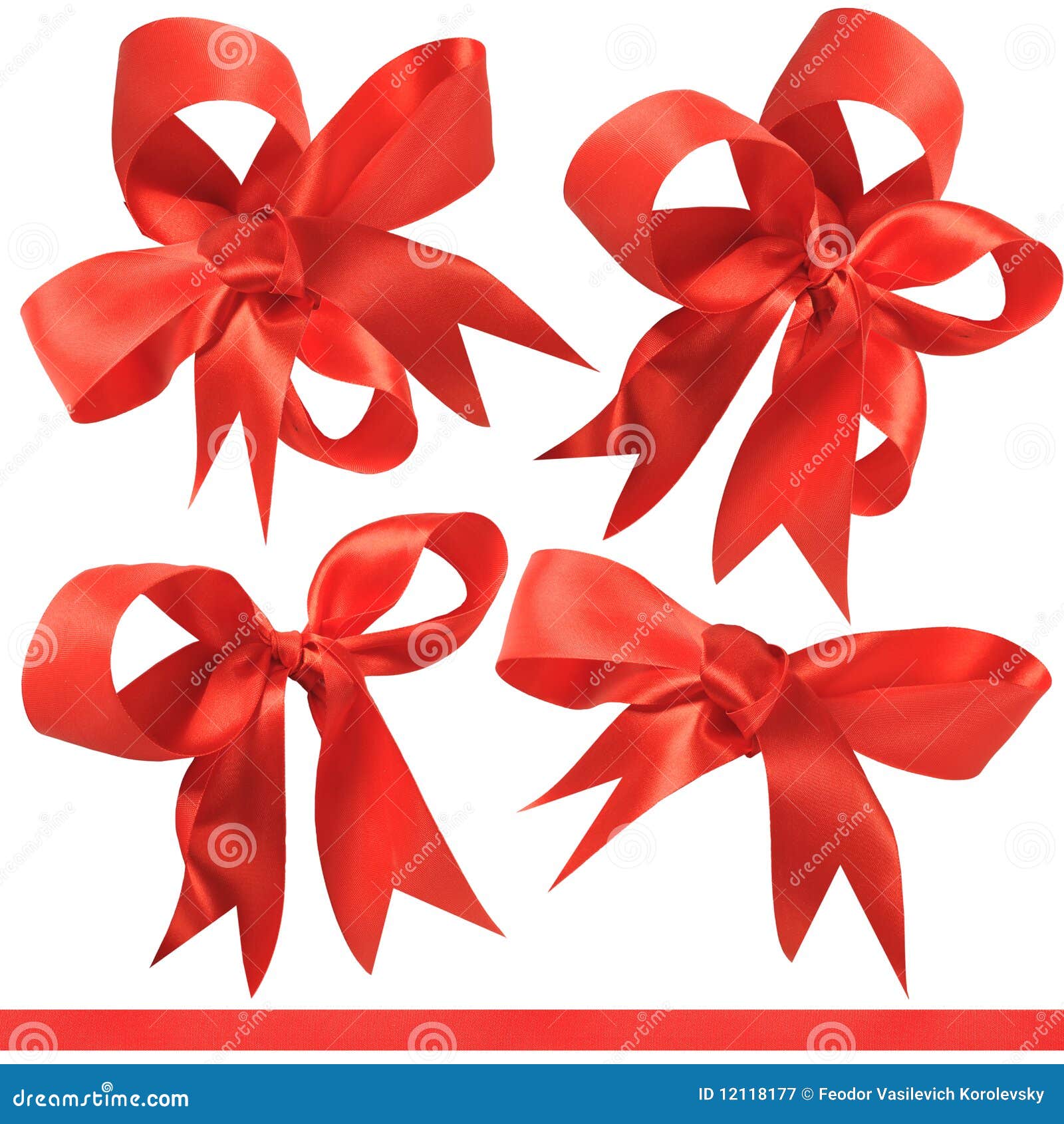 Red bows. stock image. Image of curved, scroll, respect - 12118177