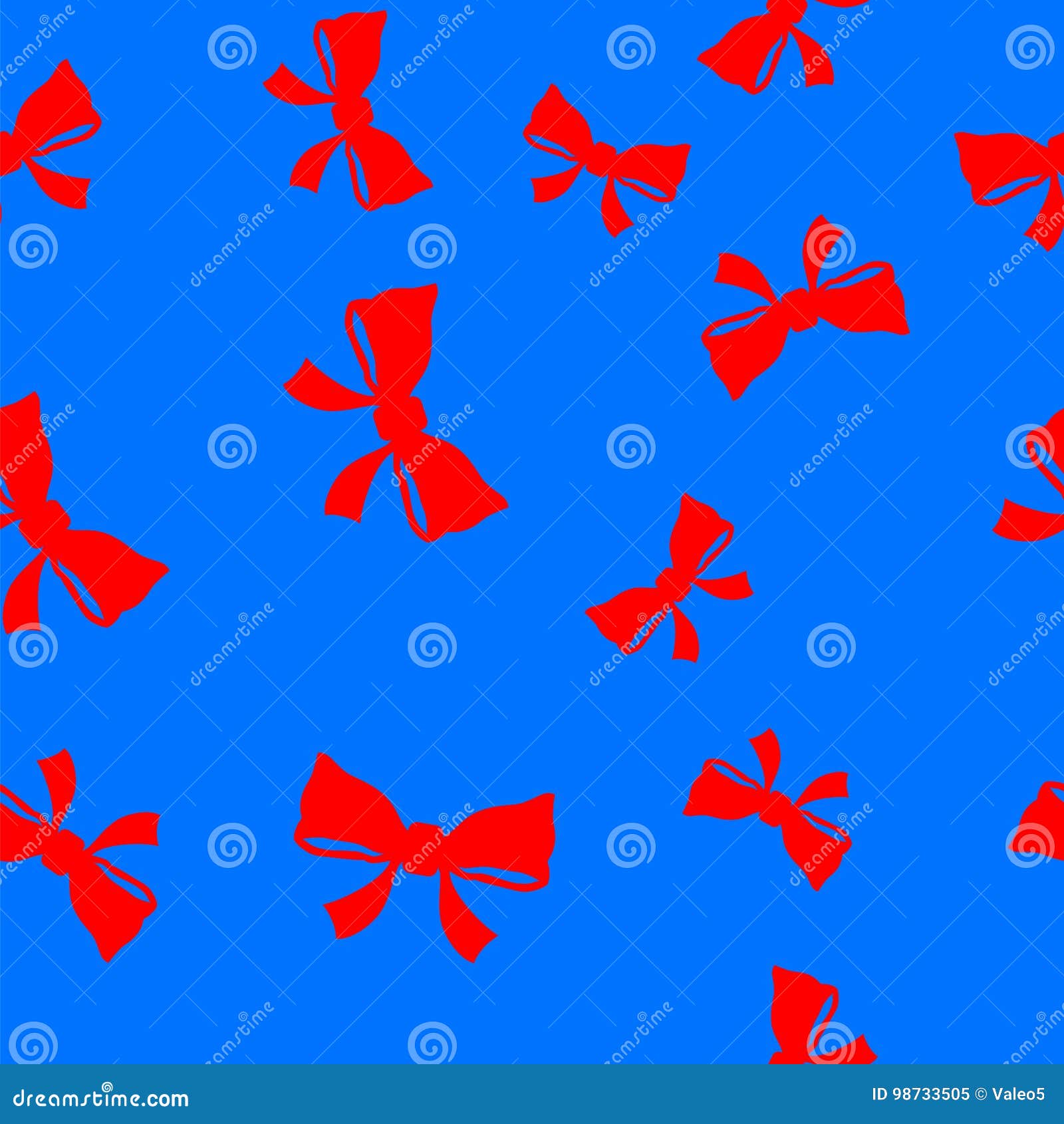 Red Bows Seamless Pattern stock vector. Illustration of background ...