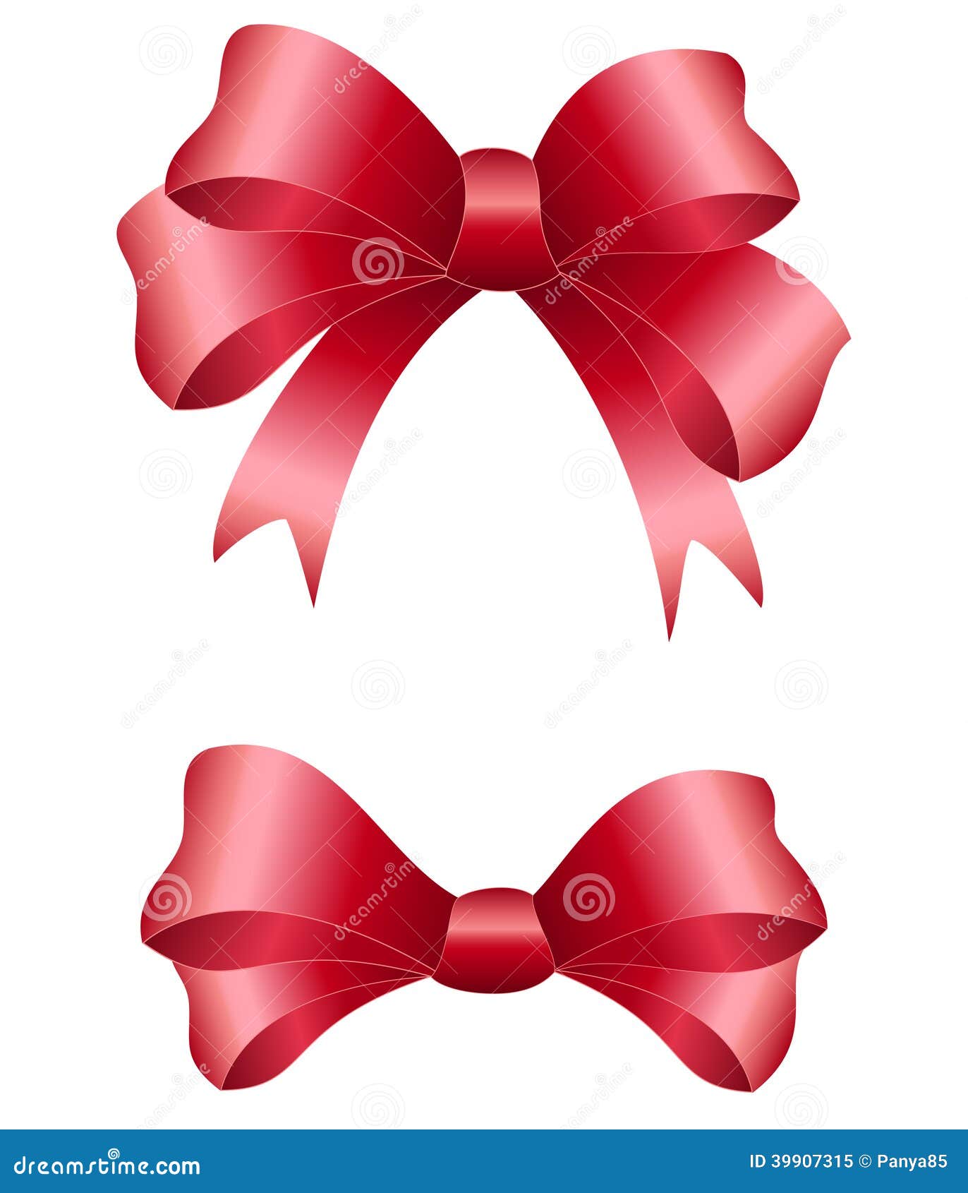 Red Bows stock vector. Illustration of decoration, white - 39907315