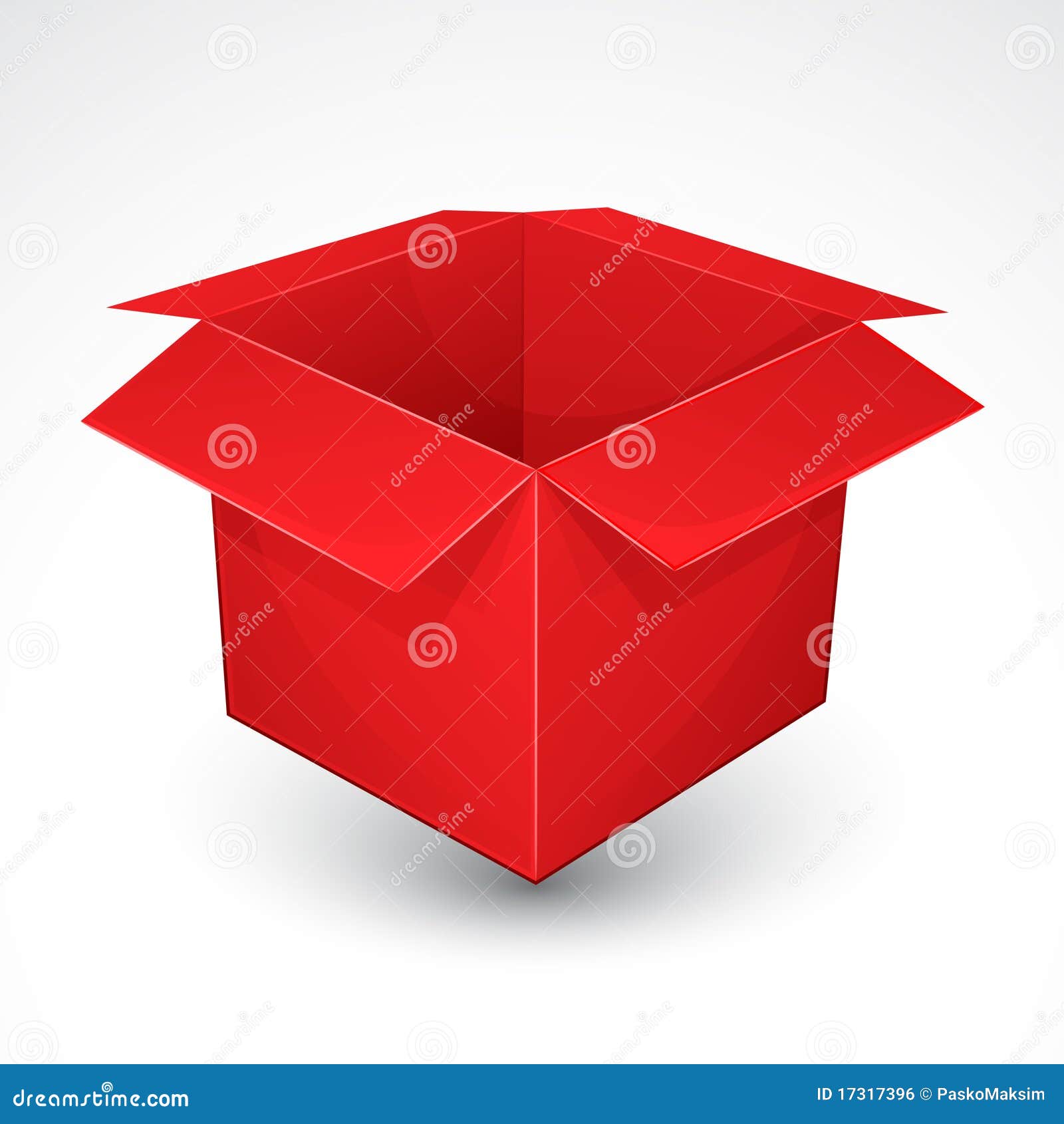 Red box stock vector. Illustration of template, celebratory - 17317396