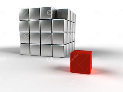 Red box stock illustration. Illustration of individuality - 2337468