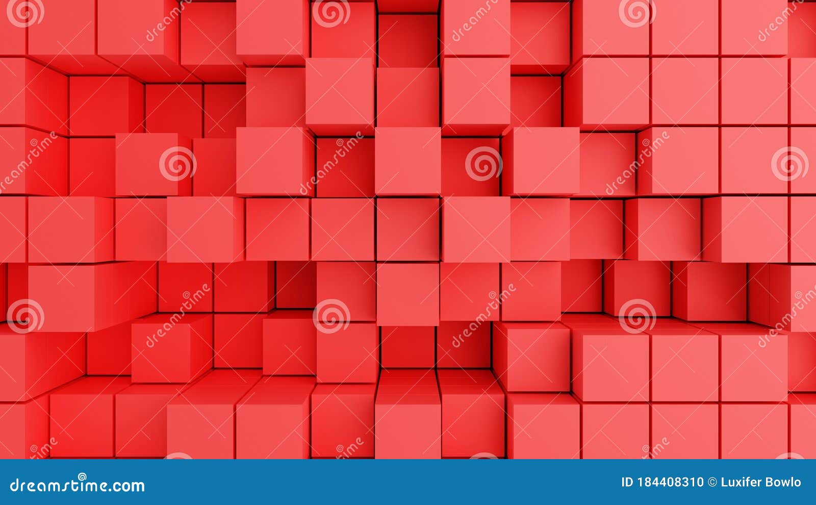 Red Box Abstract 3d Background. Stock Illustration - Illustration of ...