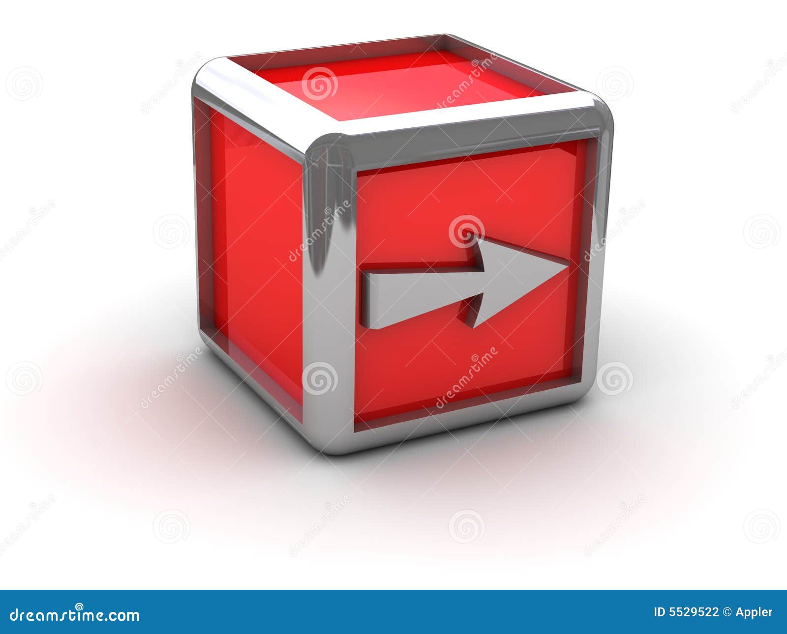 Red box with arrow right stock illustration. Illustration of choosing ...