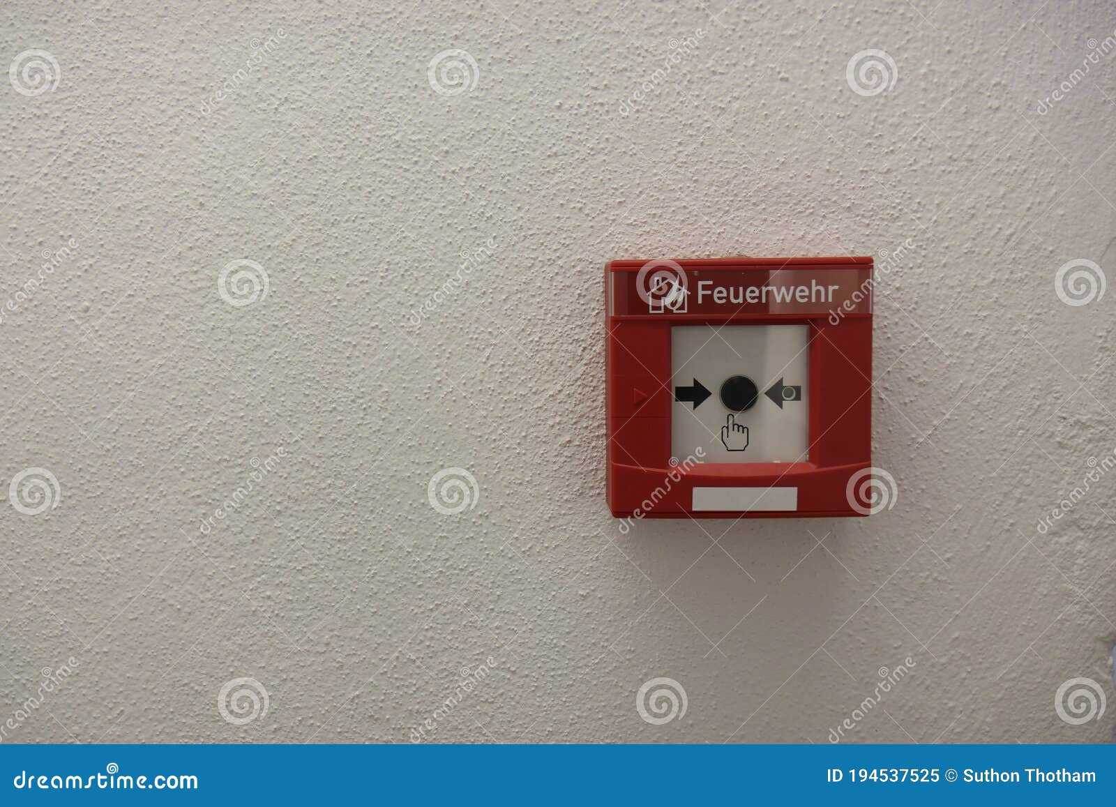 The Red Box with Black Alarm Button for Calling Editorial Image - Image ...