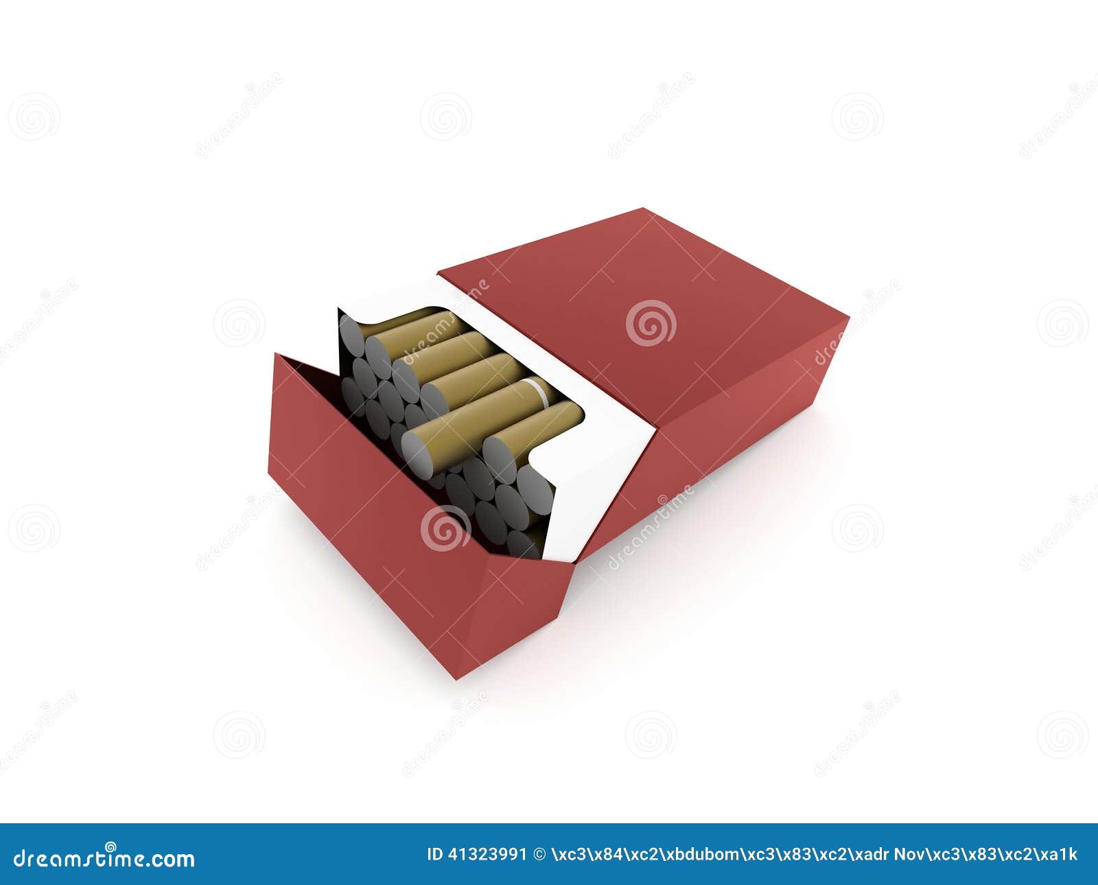 Red Box Of Cigarettes Royalty-Free Stock Photography | CartoonDealer ...