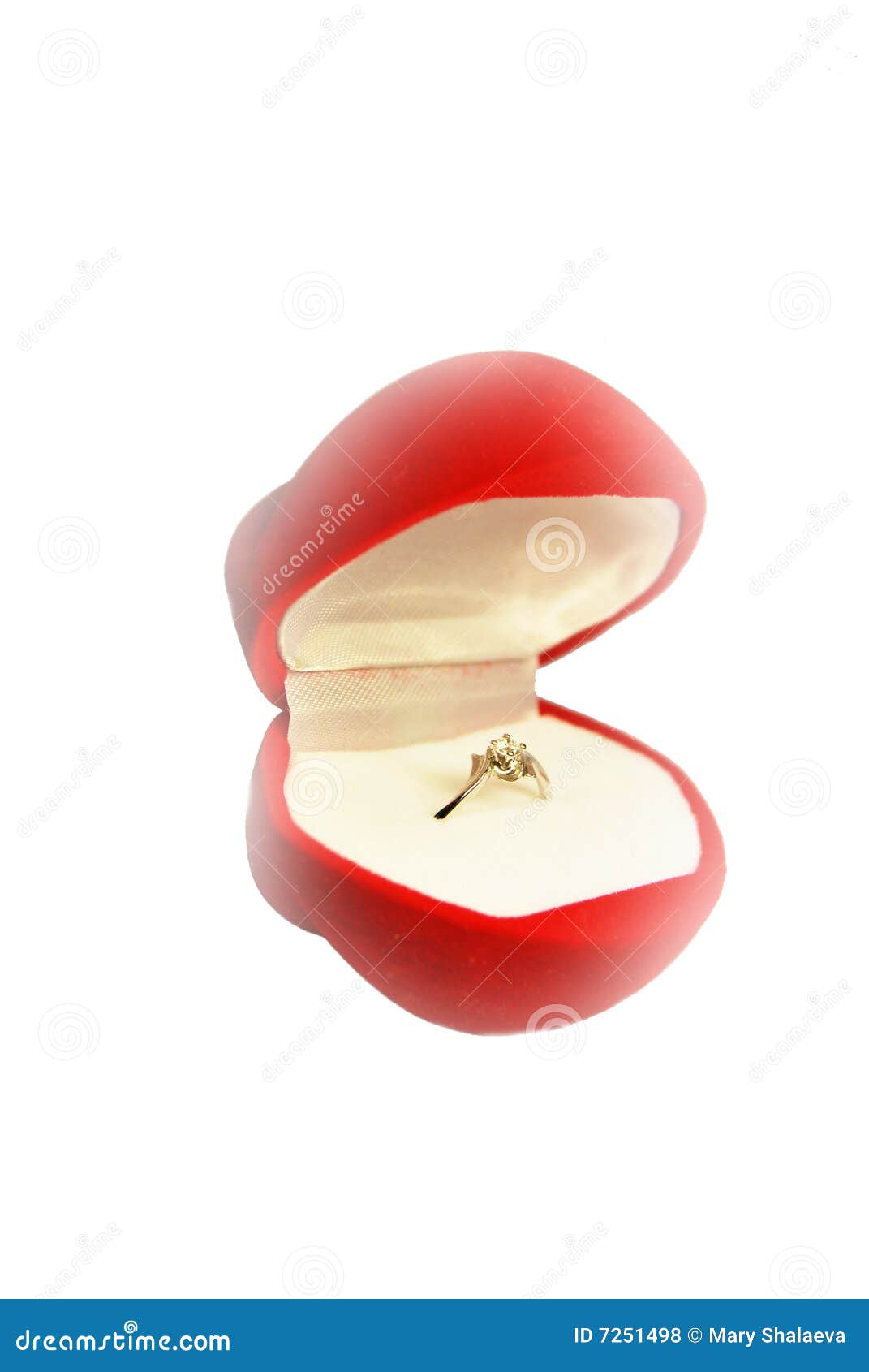 Red box with diamond ring stock photo. Image of isolated - 7251498