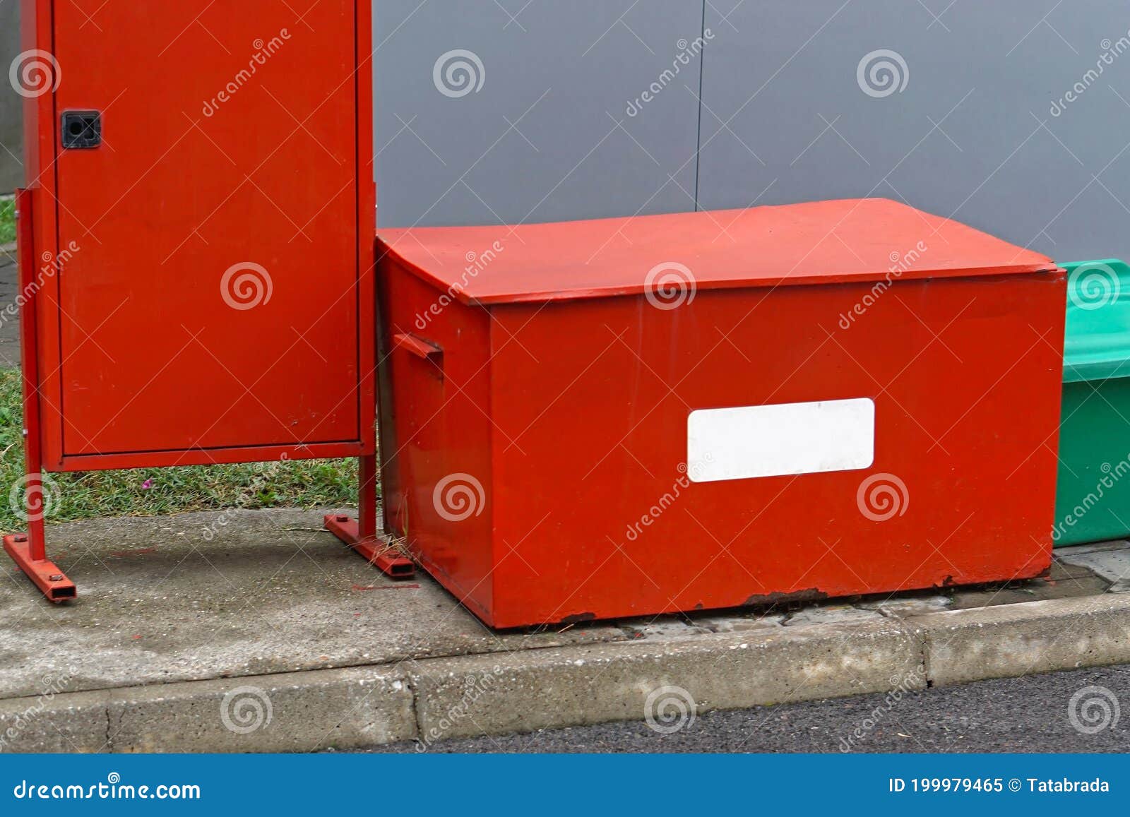 Red box equipment stock image. Image of hydrant, device - 199979465