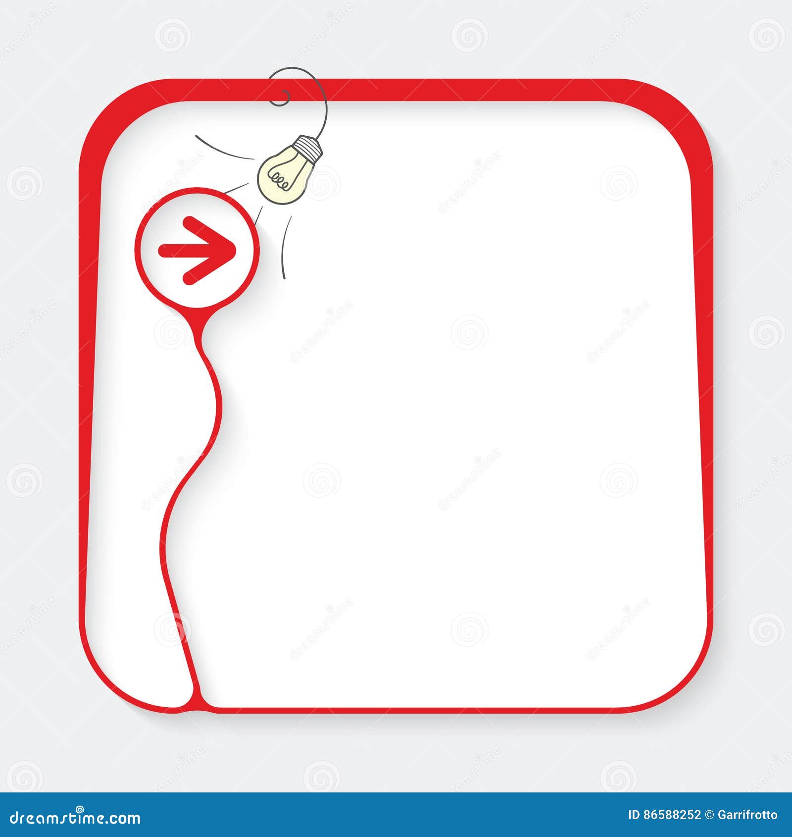 Red box stock vector. Illustration of reminder, name - 86588252