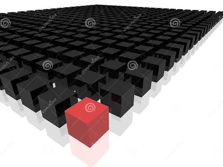 Red box in front stock illustration. Illustration of light - 5221626