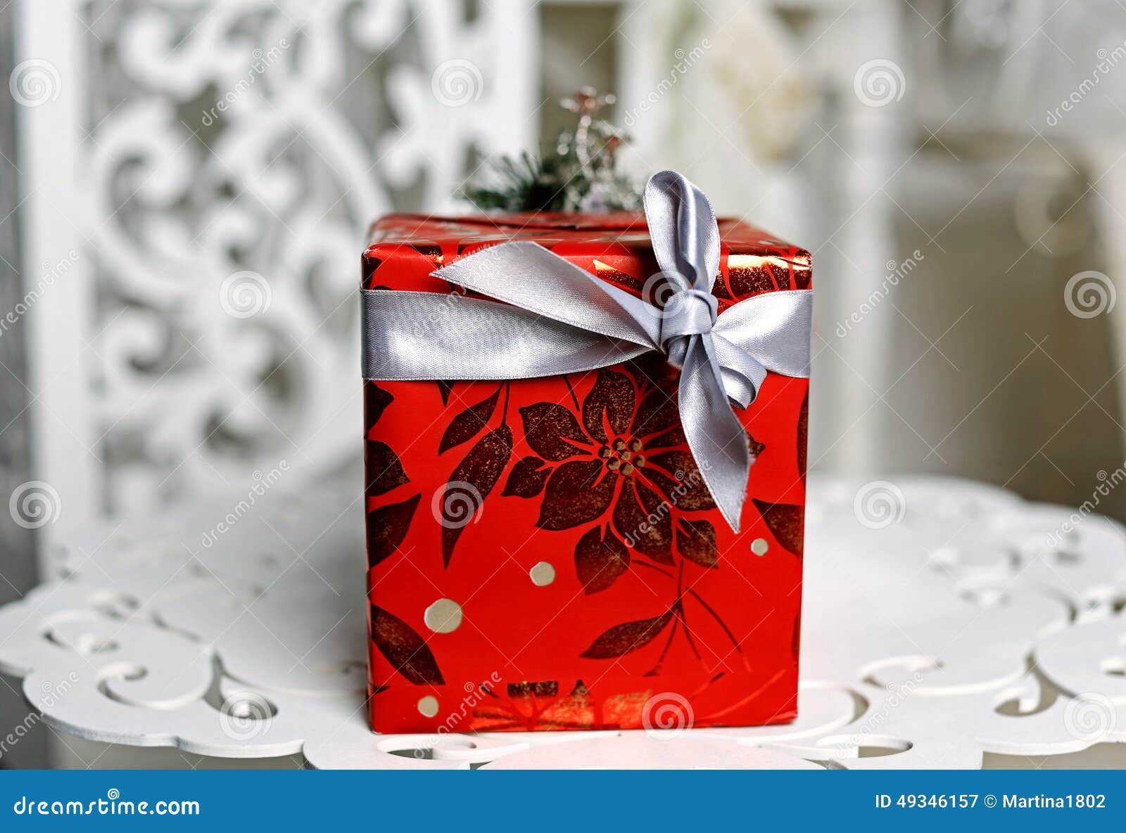 Red box with gift stock image. Image of gift, celebration - 49346157