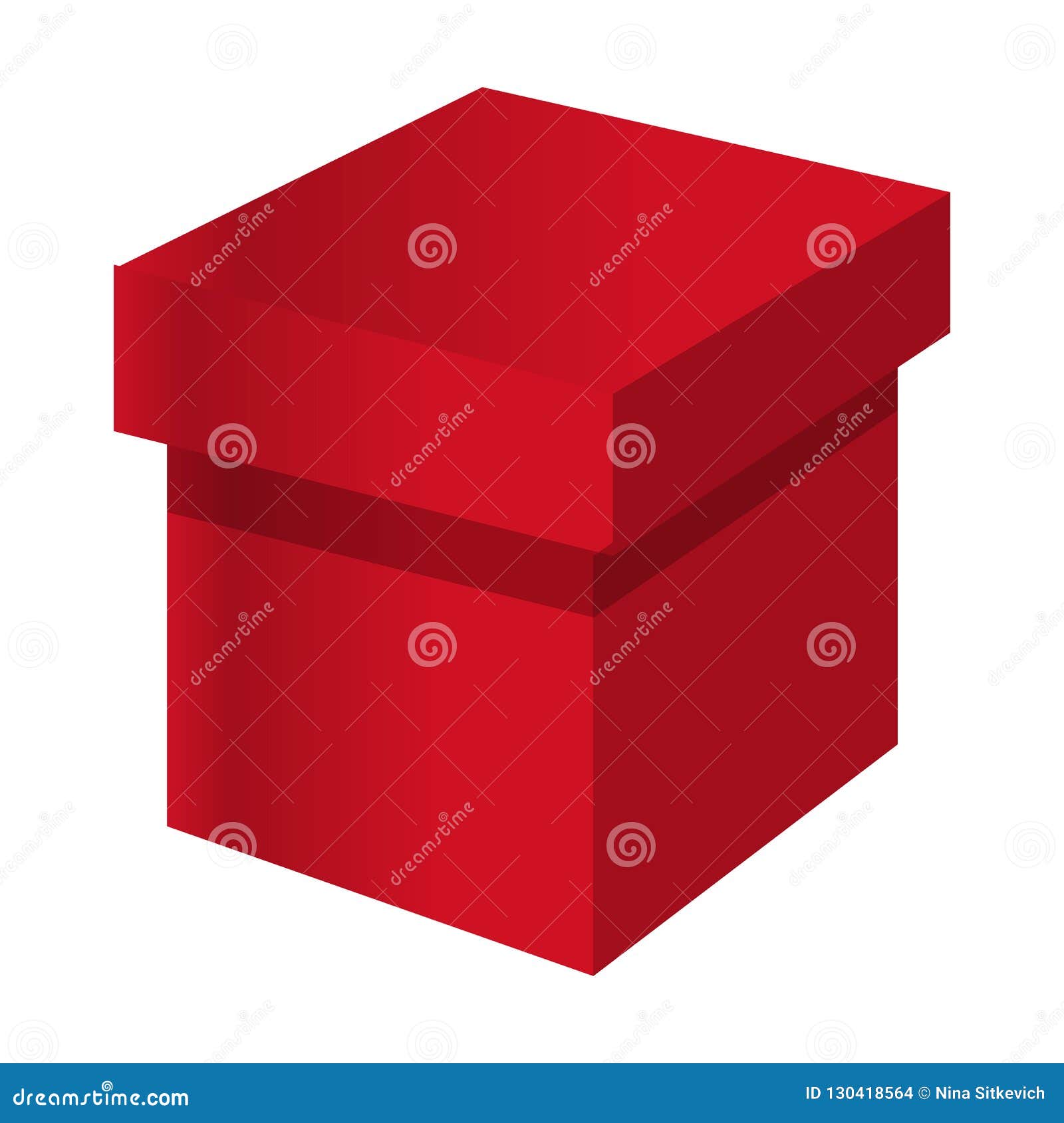 Red Box Icon, Cartoon Style Stock Vector - Illustration of happy ...