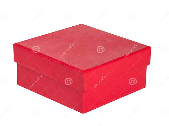 Red Box Isolated on White Background Stock Photo - Image of beautiful ...