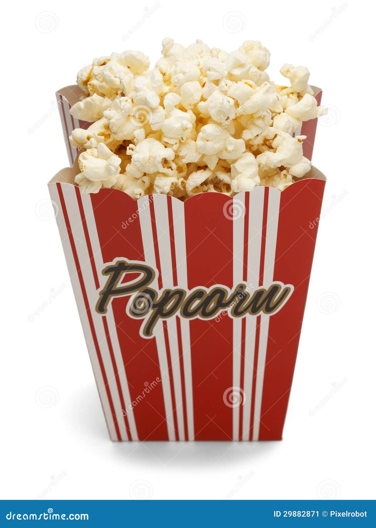 Box of Butter Popcorn stock image. Image of drink, arts - 29882871