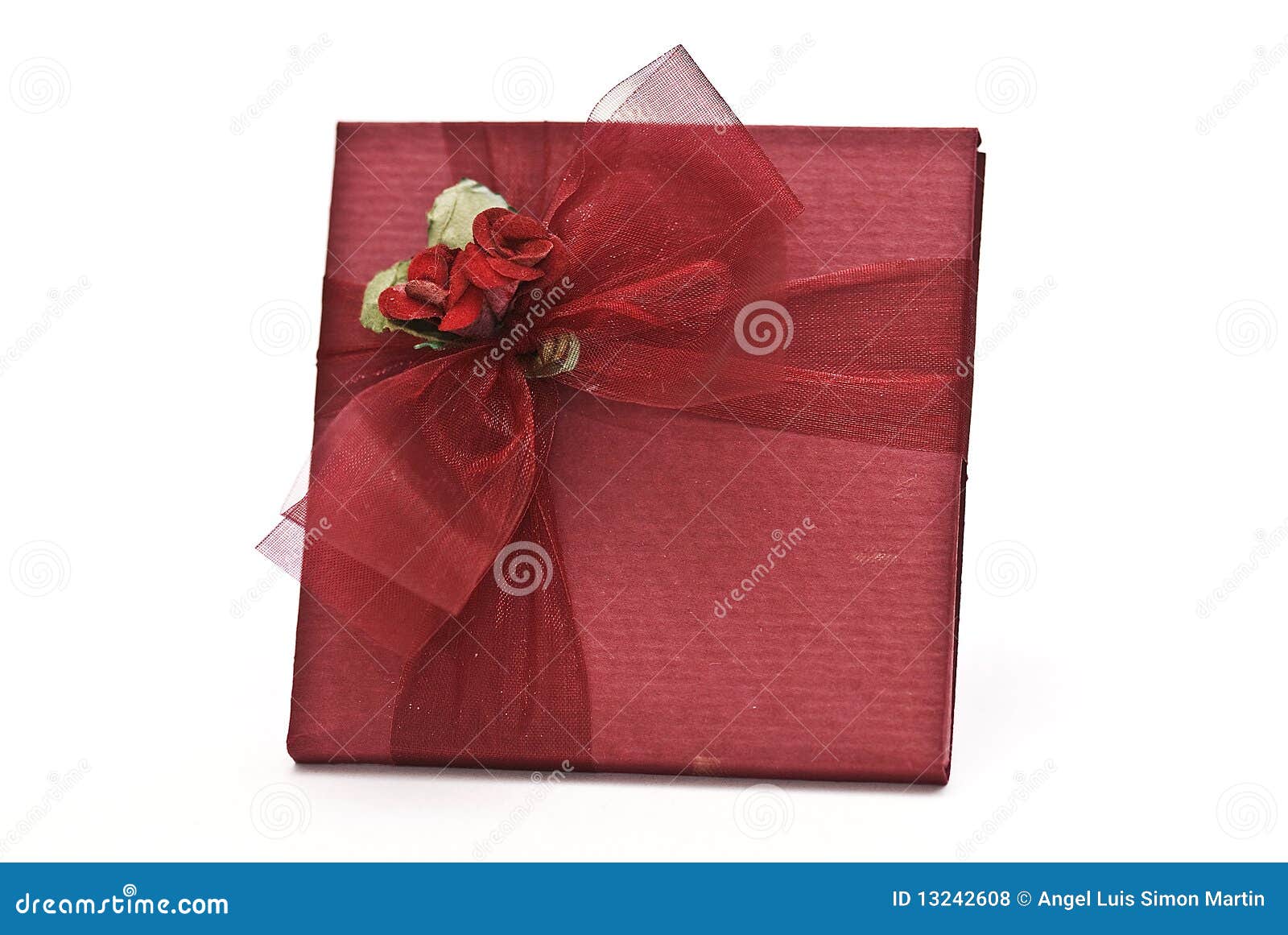A Red Box with a Red Ribbon. Stock Photo - Image of santa, kings: 13242608