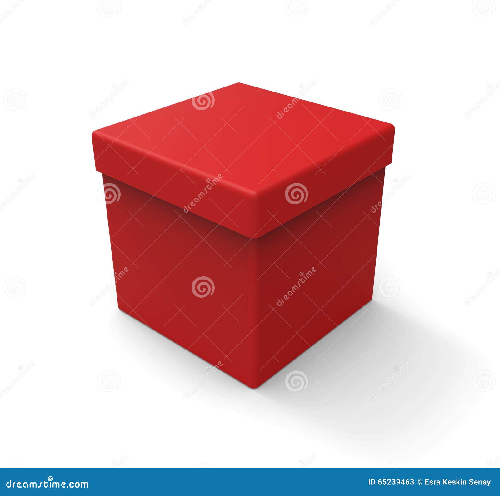 Red box, square shape stock illustration. Illustration of gift - 65239463