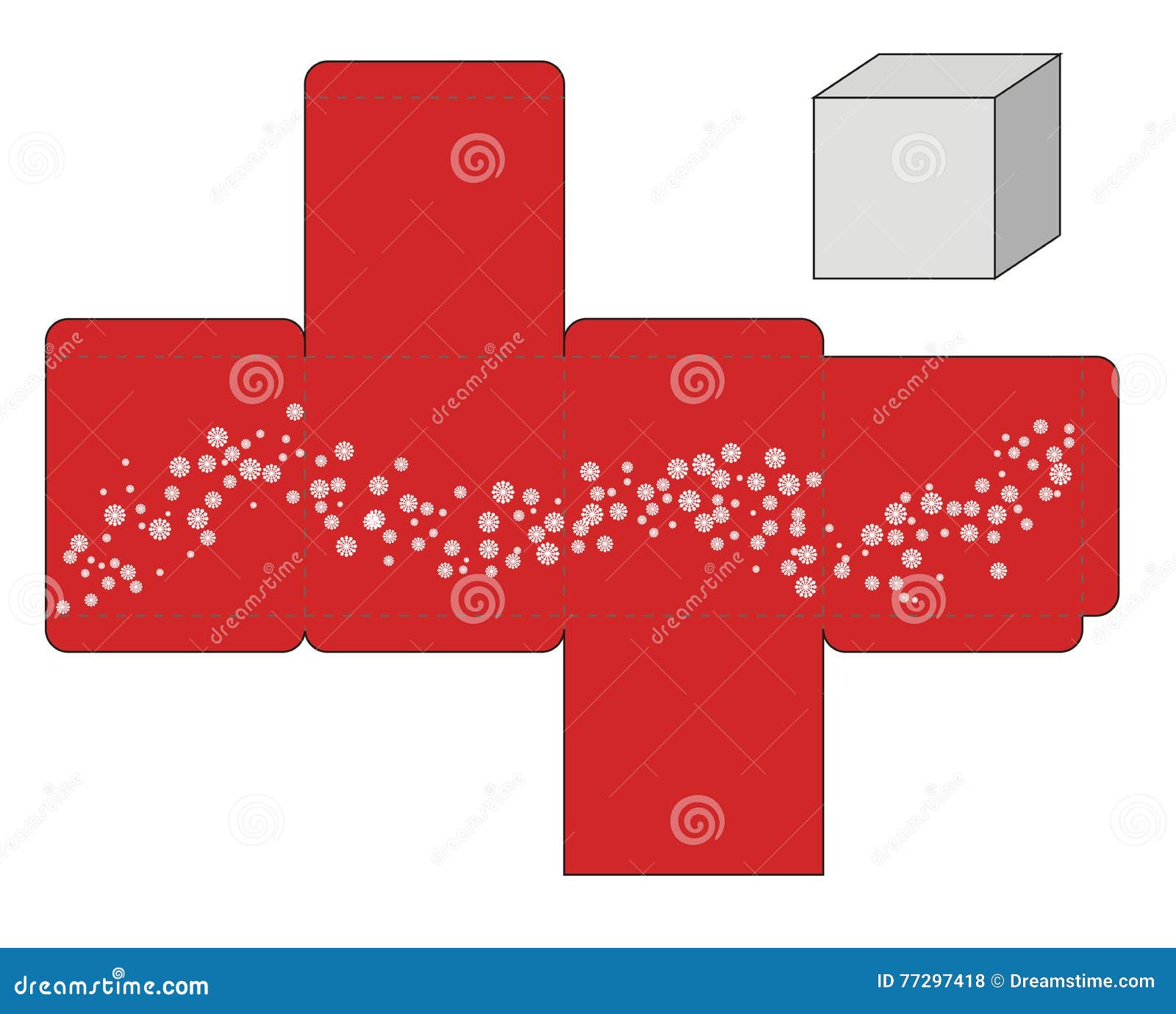 Red box template stock illustration. Illustration of design - 77297418