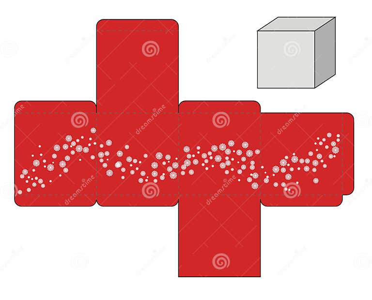 Red box template stock illustration. Illustration of pack - 77298792