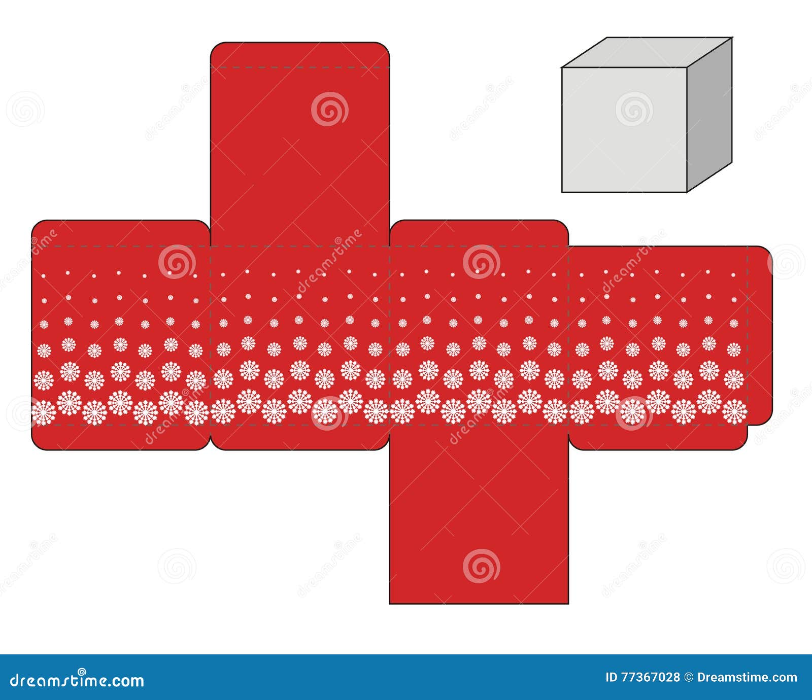 Red box template stock illustration. Illustration of container - 77367028