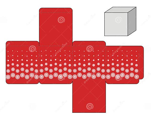 Red box template stock illustration. Illustration of container - 77367028