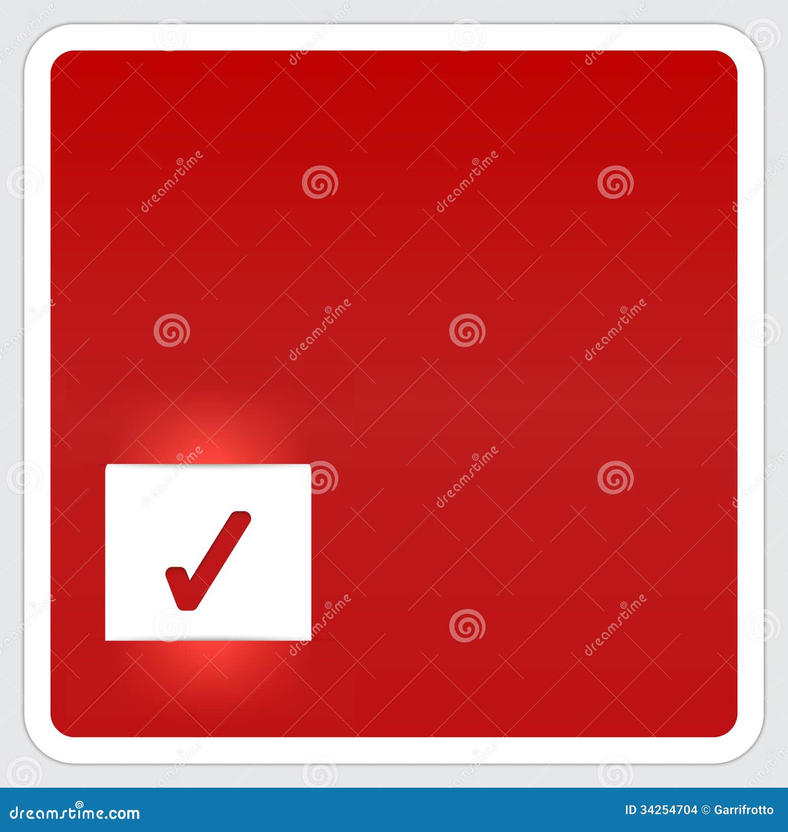 Red box for text stock vector. Illustration of checkbox - 34254704