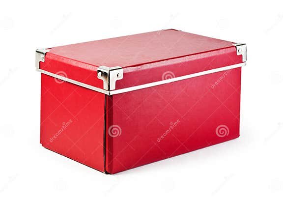 Red box on white stock photo. Image of object, anniversary - 29381676